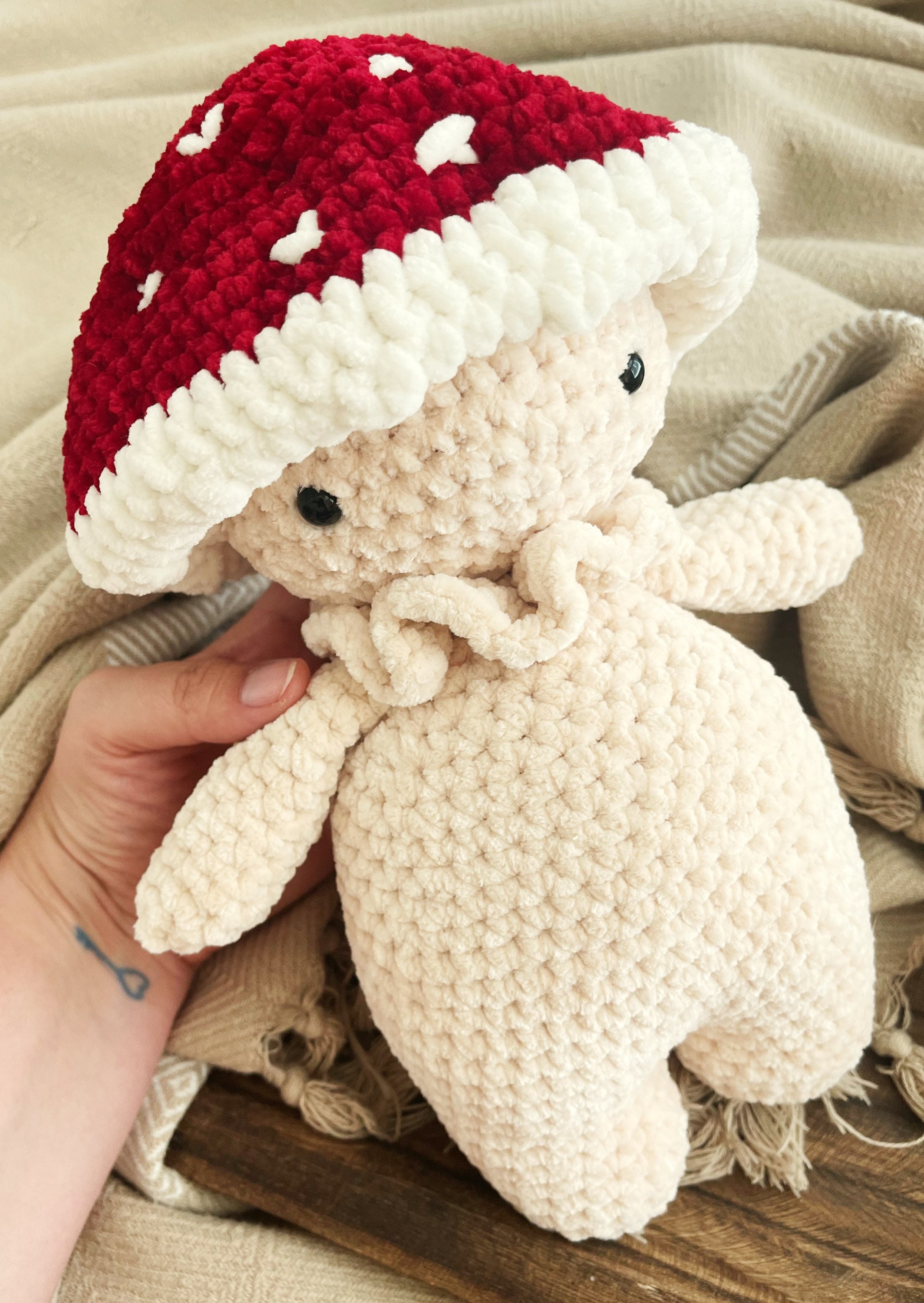 Marcel the Mushroom Stuffie Cottagecore Amigurumi Woodland - Etsy