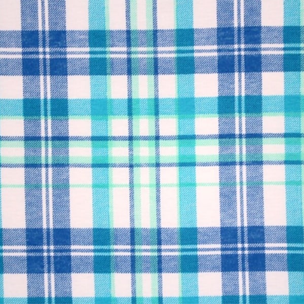 Blue Plaid Fabric - Etsy