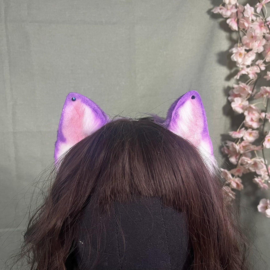 Lavender Ears - Mini Cat Ears, Faux Fur Handmade Cosplay Ears, Nekomimi ...