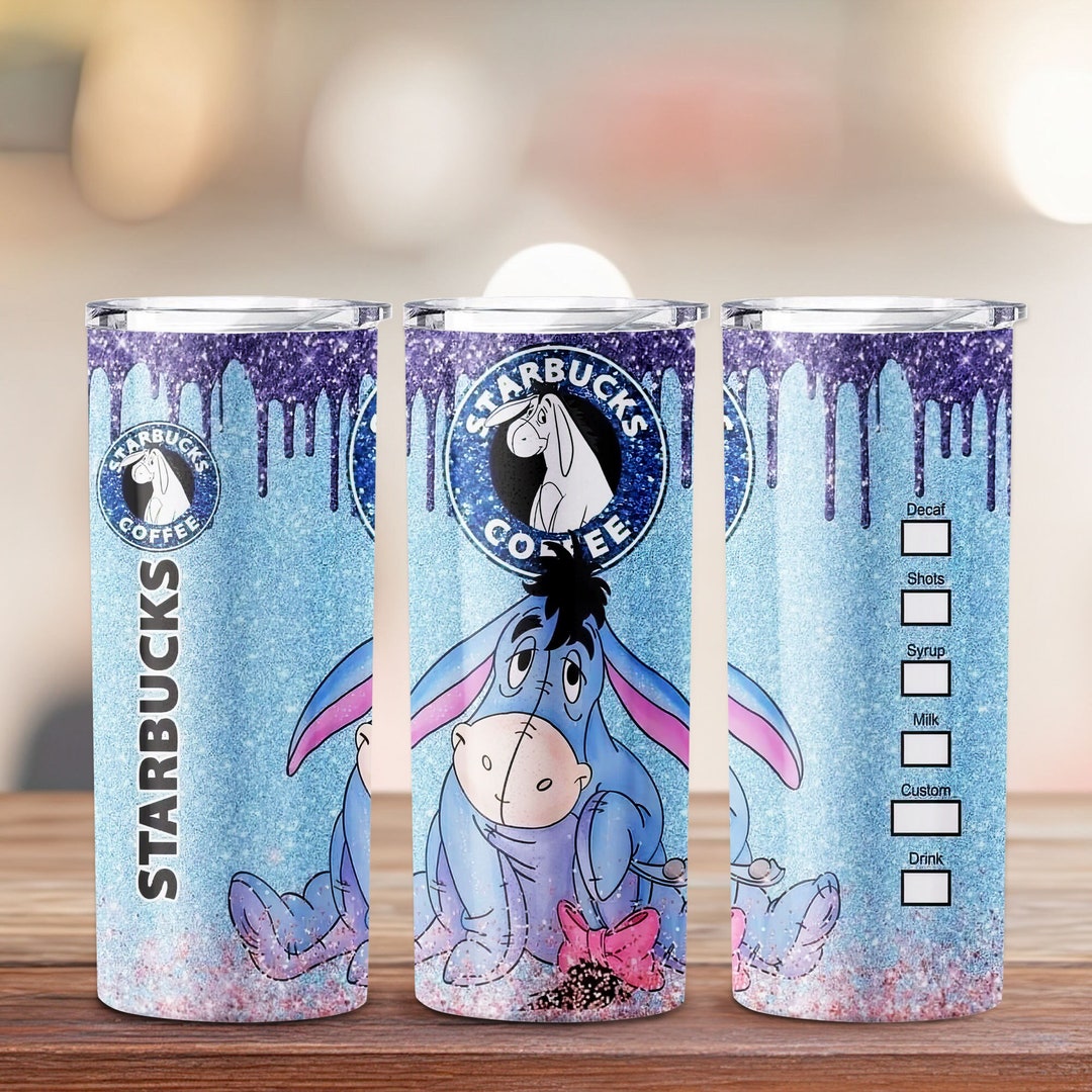 Eeyore Winnie Pooh Skinny Tumbler, Eeyore Winnie Pooh 20.30 Oz Glitter Tumbler, Eeyore Winnie ...
