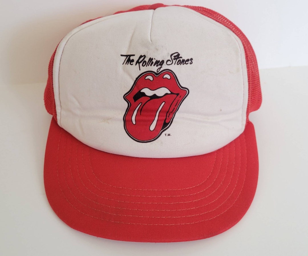 The Rolling Stones 1980's True Vintage Snap Back Trucker Hat, Black ...