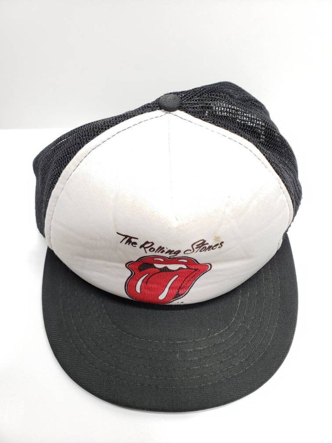 The Rolling Stones 1980's True Vintage Snap Back Trucker Hat, Black ...