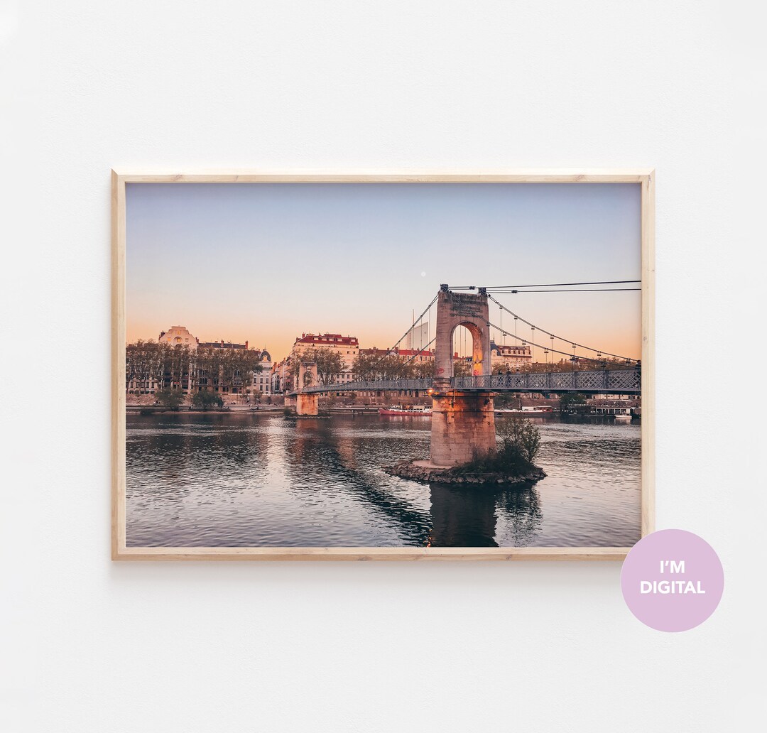 Lyon Print France Print Sunset Print Back to School Europe Print Wall ...