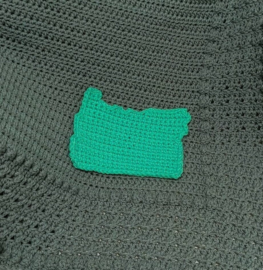 Oregon Crochet Pattern State of Oregon Crochet Applique Map | Etsy