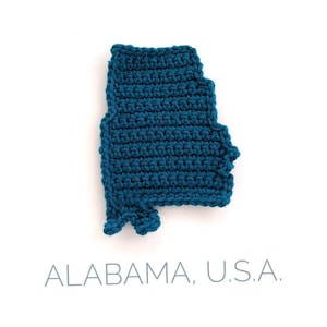 State of Alabama Crochet Pattern Alabama Crochet Applique | Etsy