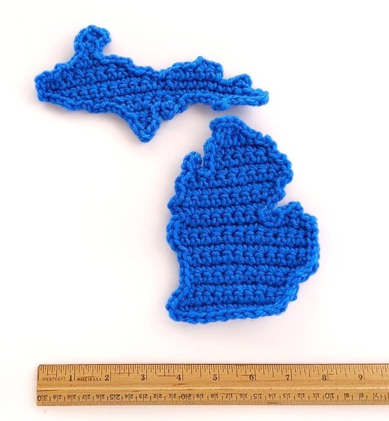 Michigan Crochet Applique Pattern, State Souvenir (PDF Pattern) - Etsy