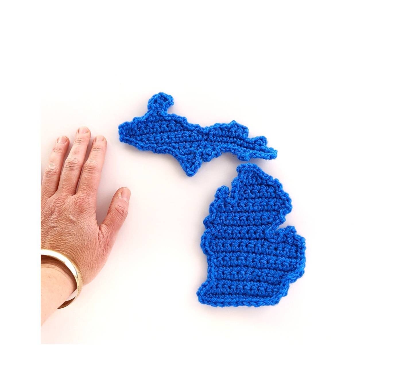 Michigan Crochet Pattern State of Michigan Crochet Applique | Etsy