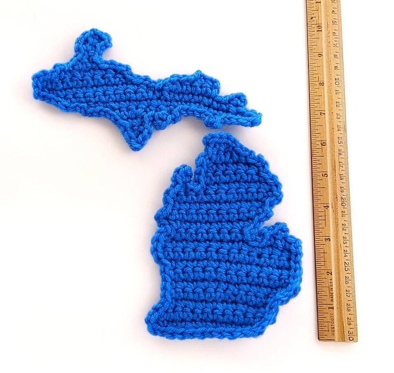 Michigan Crochet Applique Pattern, State Souvenir (PDF Pattern) - Etsy