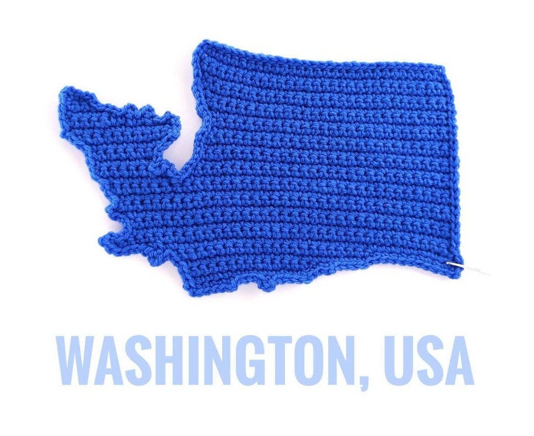 Washington Crochet Pattern State of Washington Crochet | Etsy