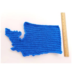 Washington Crochet Pattern, State of Washington Crochet Applique, Map ...