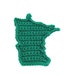Minnesota Crochet Pattern, State of Minnesota Crochet Applique, Map of ...