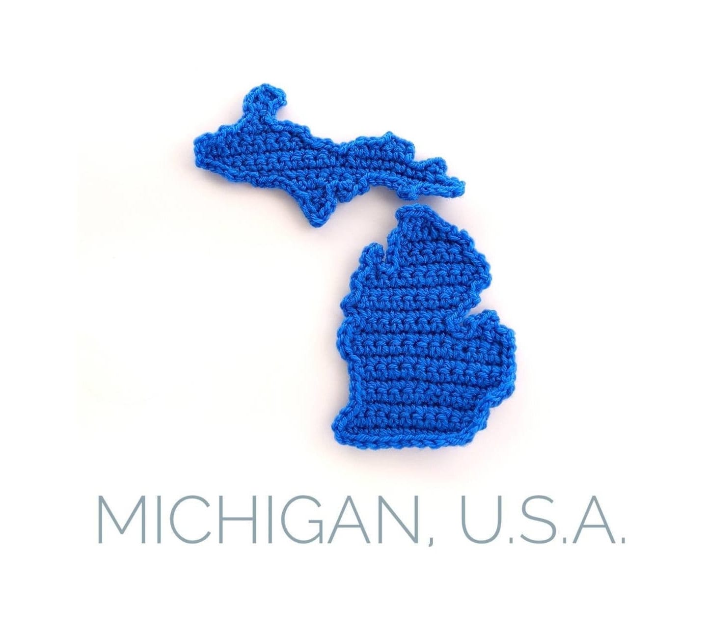 Michigan Crochet Pattern State of Michigan Crochet Applique | Etsy