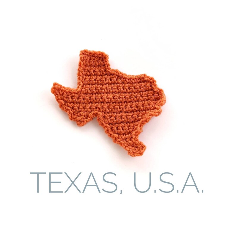 Texas Crochet Pattern: State Map Applique (PDF Pattern) - Etsy