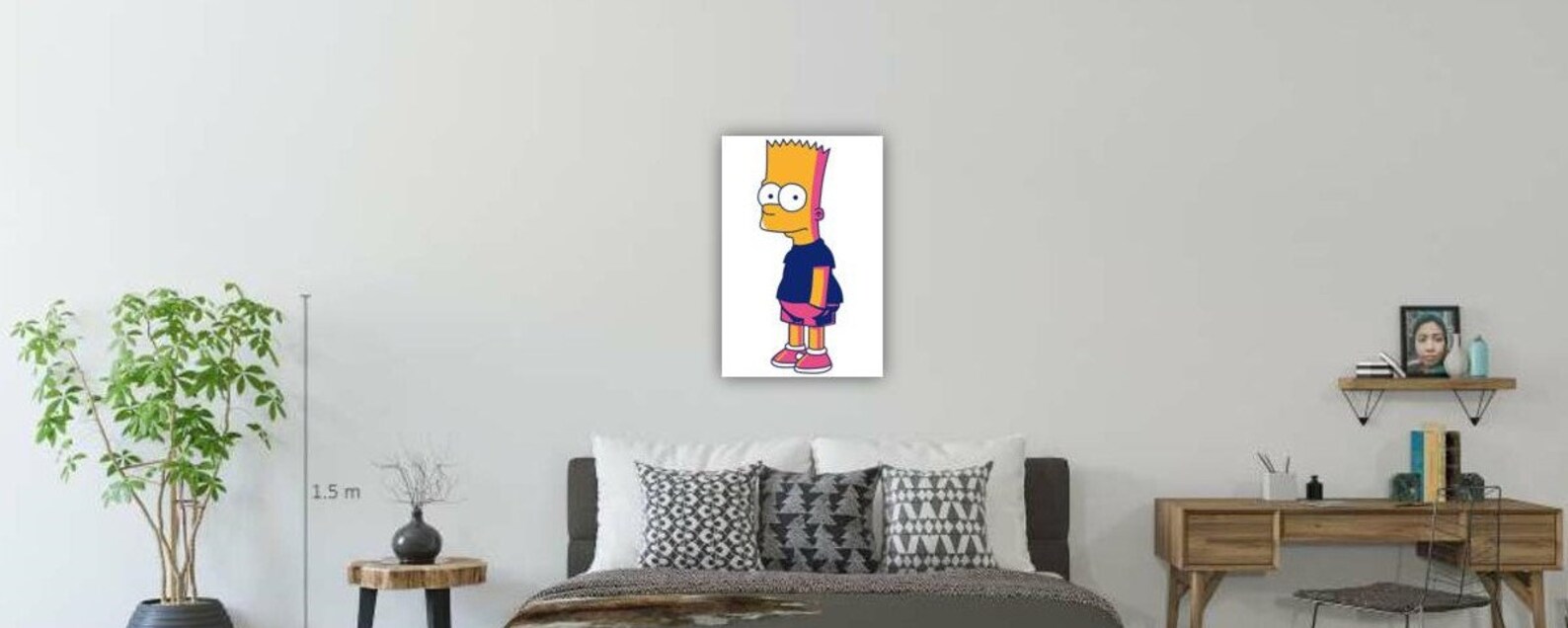 Modern Pop Art Bart Simpson Canvas | Customizable Sizes - Etsy