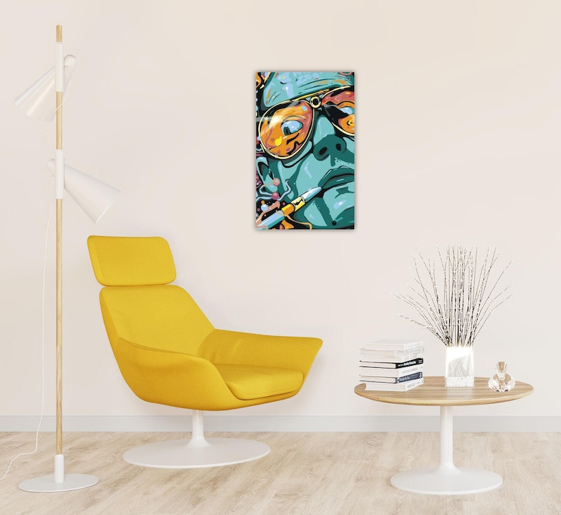 Pop Art Portrait Vibrant Acrylic Painting - Etsy