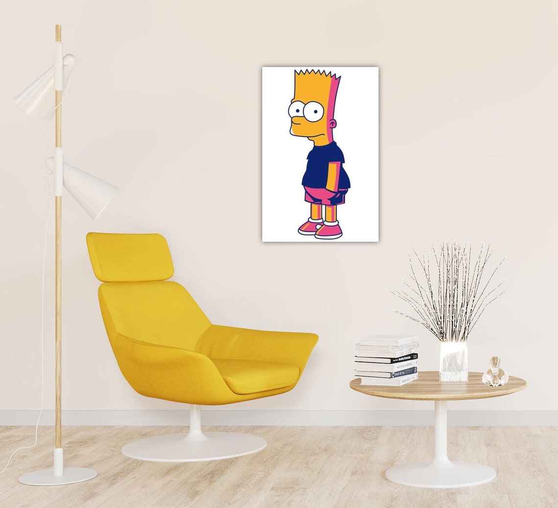 Modern Pop Art Bart Simpson Canvas | Customizable Sizes - Etsy