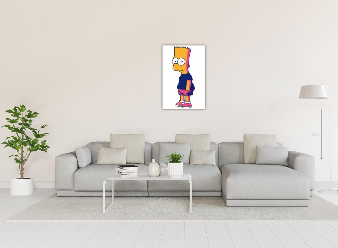 Modern Pop Art Bart Simpson Canvas | Customizable Sizes - Etsy