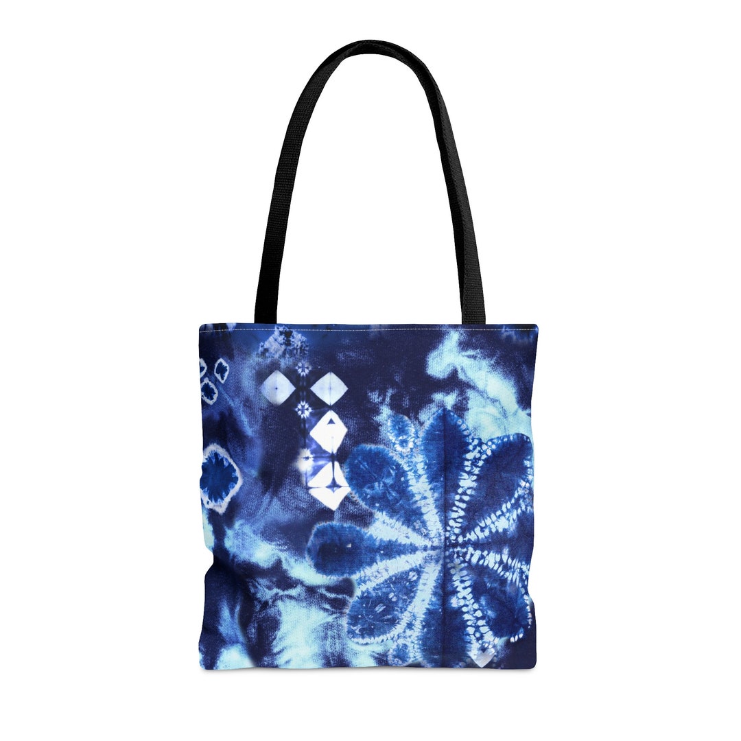 Reusable Sustainable Tote Gift Bag Paper Bag Eco Blue Shibora Style in ...