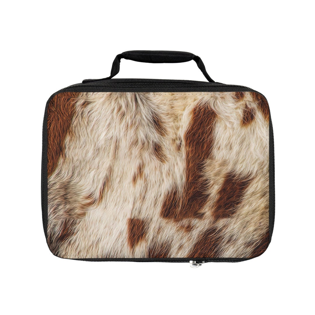 Cowhide Western Stylish Lunch Bag School or Office - Etsy