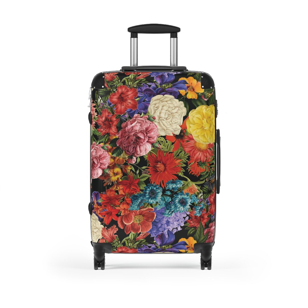 Groovy Floral Unique Suitcase - Etsy