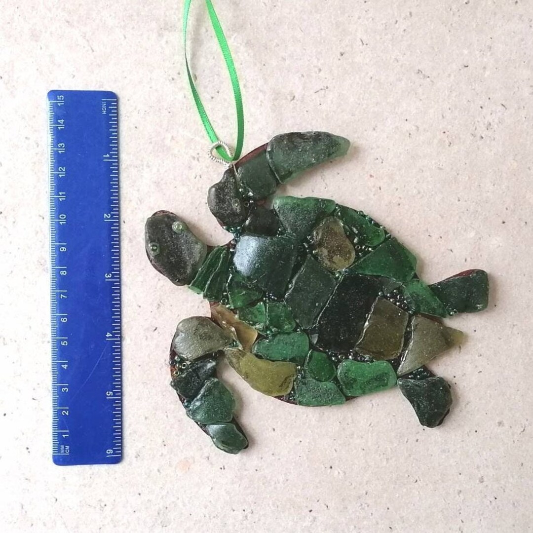 Sea Glass Turtle/sea Glass Decor/sea Turtle Decor/sea Turtle - Etsy Canada