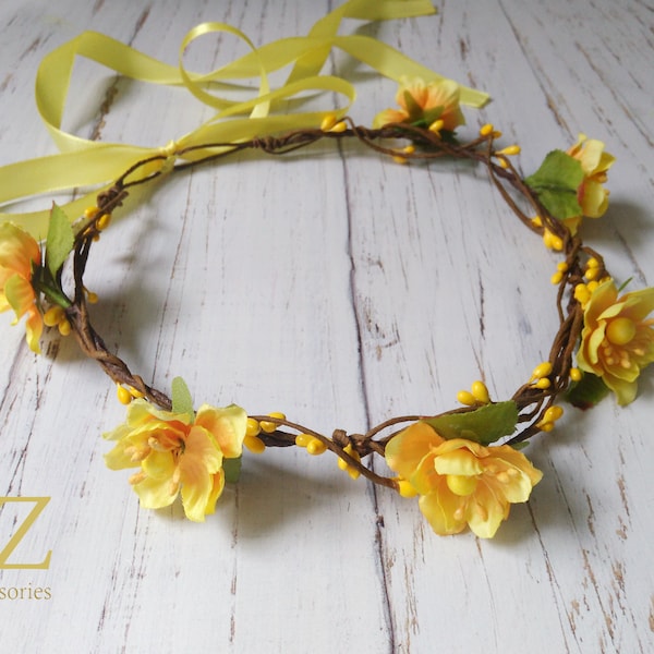 Yellow Flower Crown - Etsy