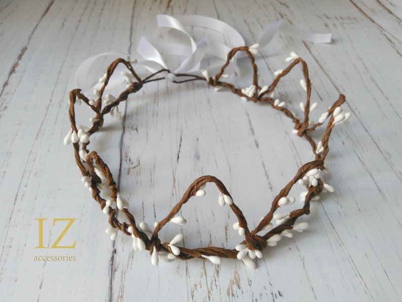 12 COLORS Bridal Berry Crown White Hair Wreath Headpiece Boho - Etsy