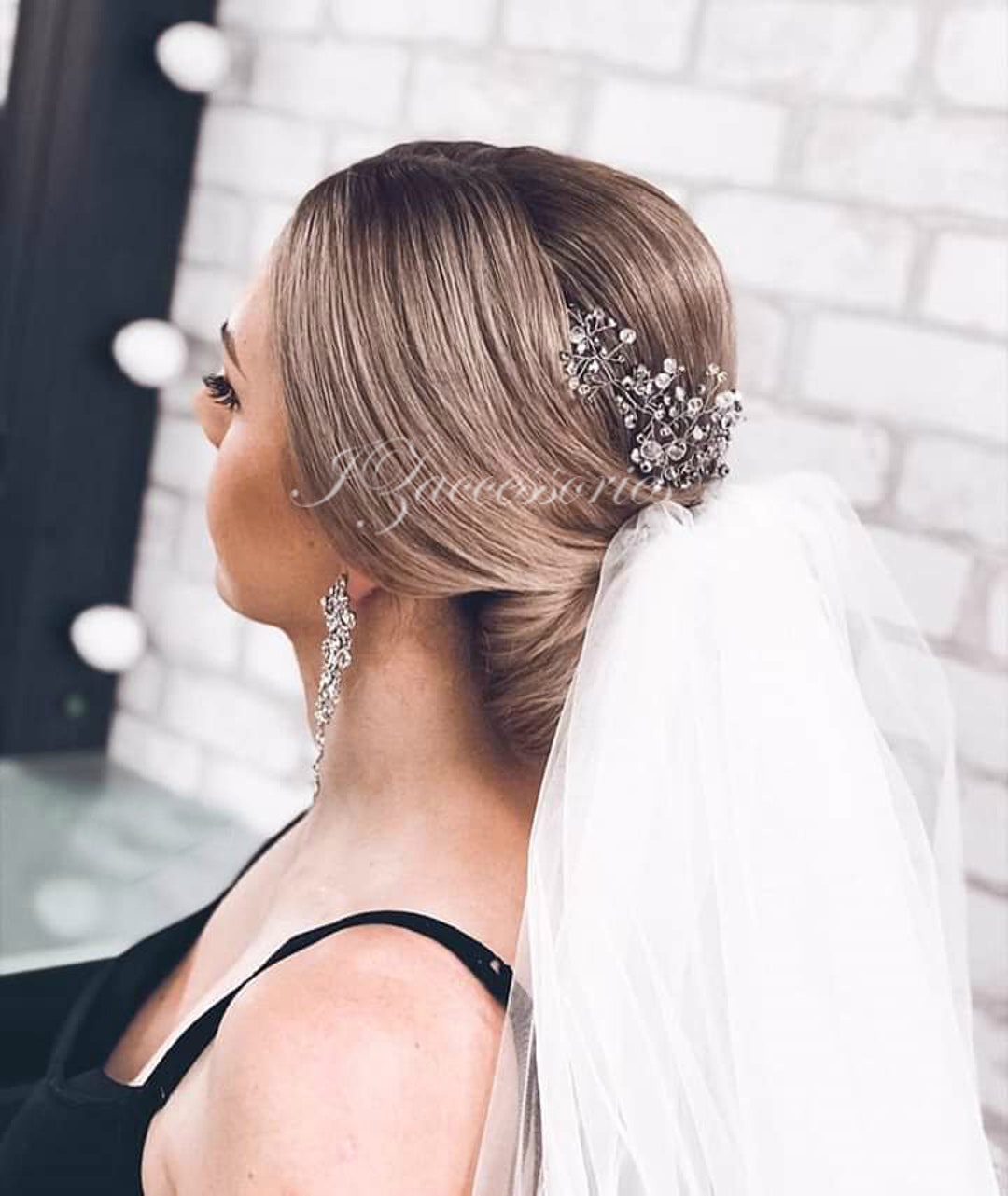 Crystal Pearl Bridal Hair Vine - Rhinestone Wedding Headpiece - Etsy