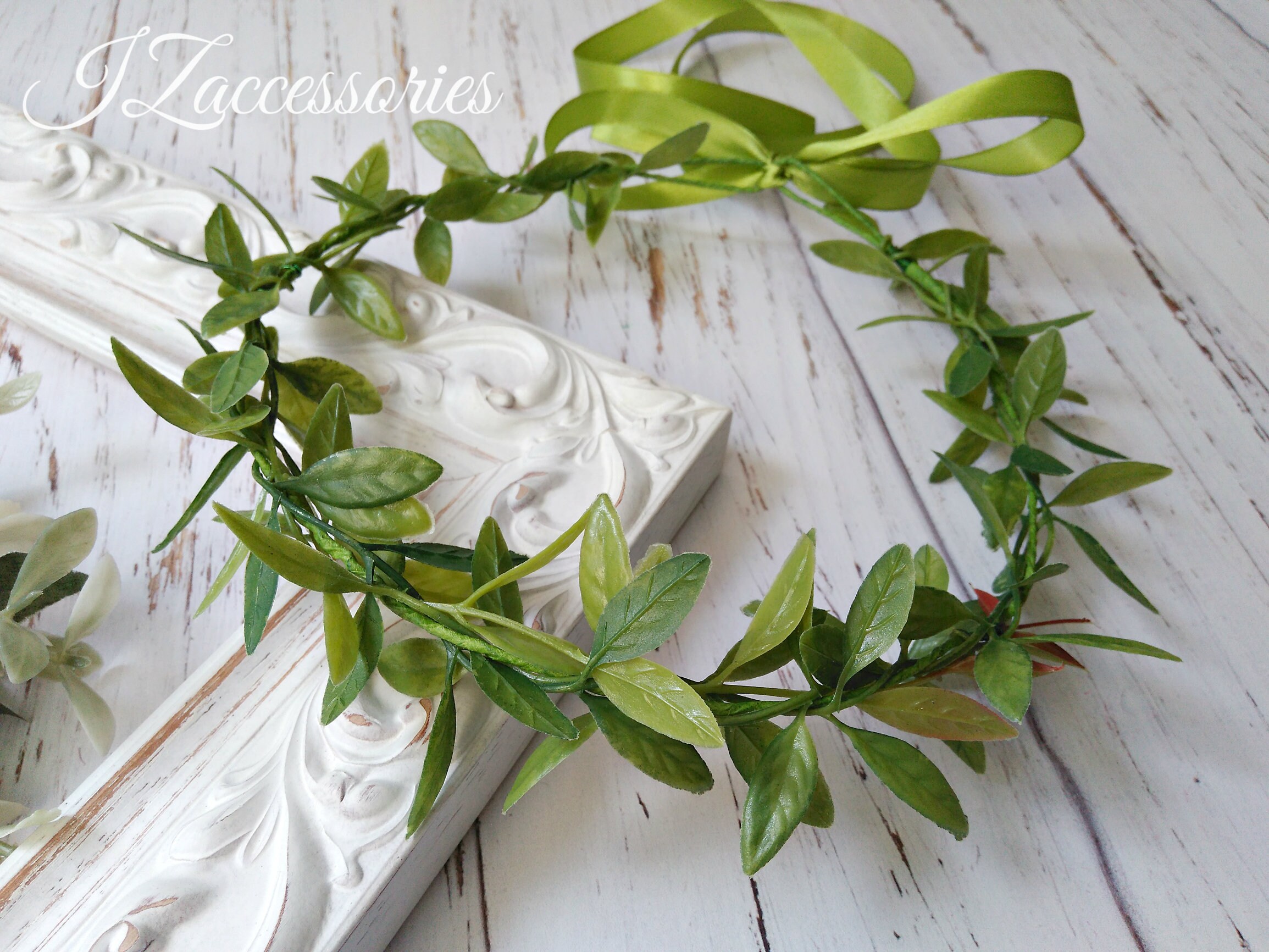 Laurel Crown Greek Crown Green Leaf Crown Bridal Hair Piece - Etsy