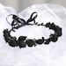 Gothic Black Flower Crown Rose Crown Gothic Wedding Halo Boho Headband ...