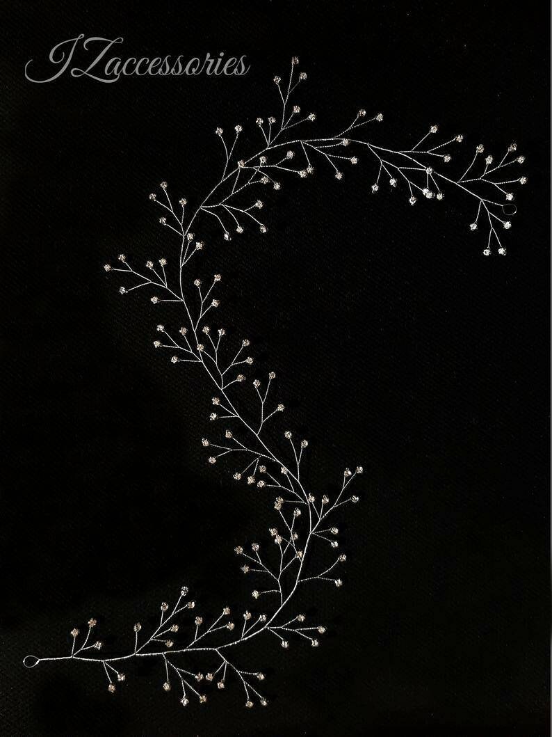 Rhinestone Bridal Hair Vine Shining Wedding Crystal Hair Vine - Etsy UK