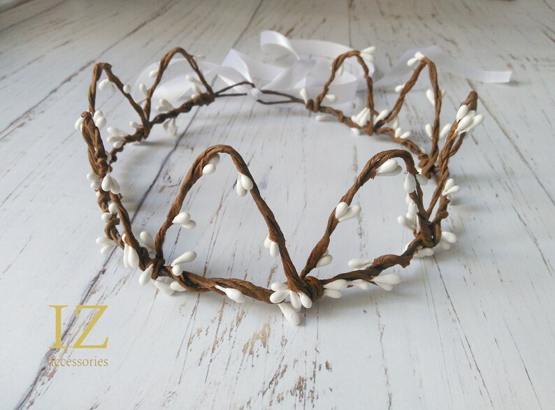 12 COLORS Bridal Berry Crown White Hair Wreath Headpiece Boho - Etsy