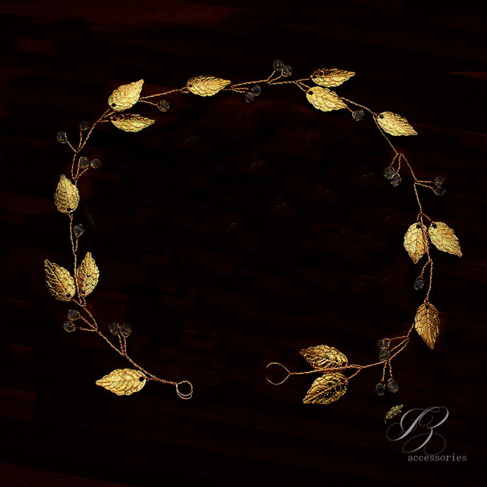 Rose Gold Leaf Wedding Crystal Hair Vine Silver Gold Leaf Hair | Etsy