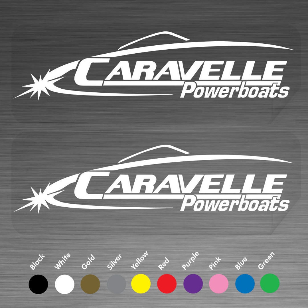 Caravelle Boat Outboard Motor Decals Vinyl Stickers One Pair A Set of 2 ...