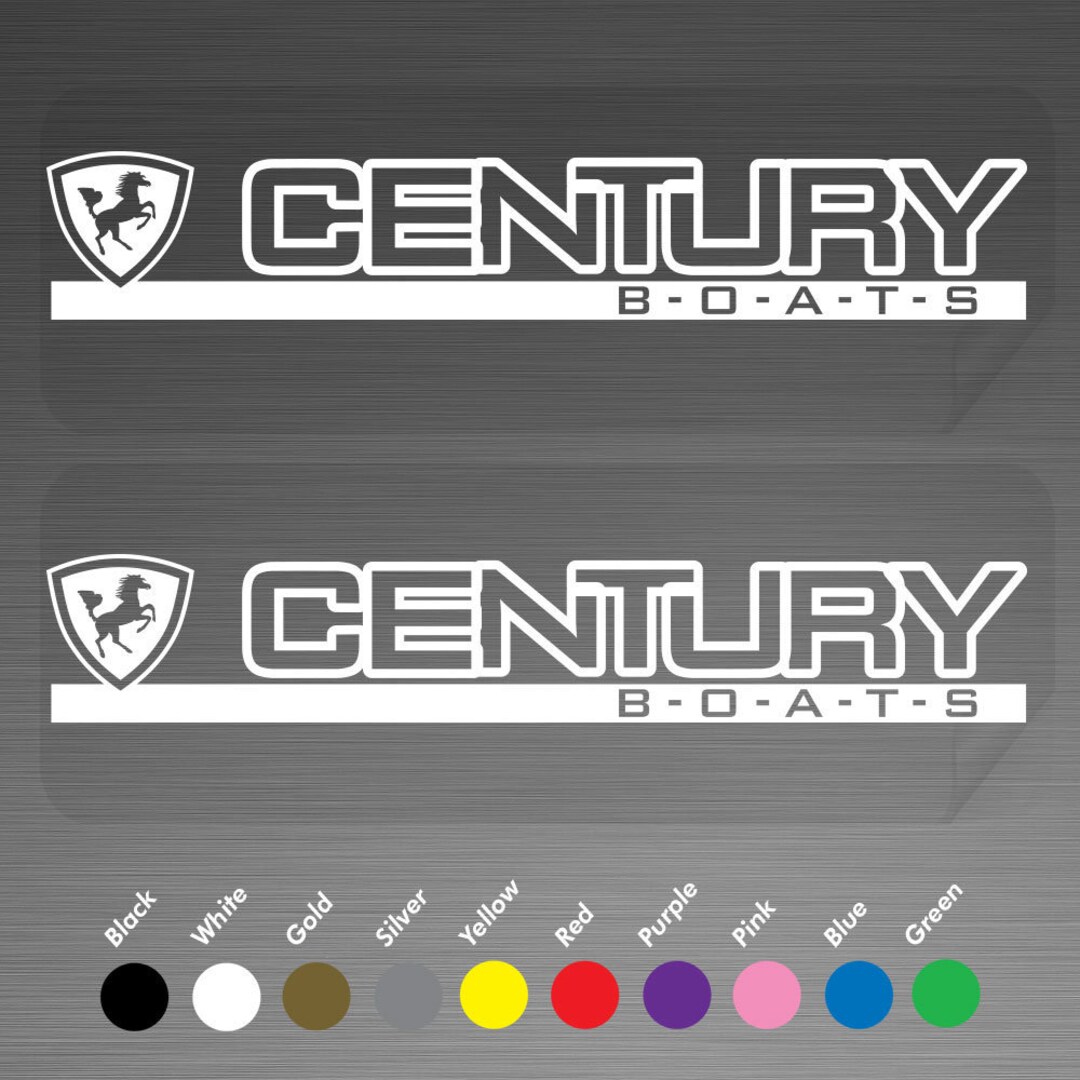 Century Boats Outboard Motor Marine Decals Vinyl Stickers A Set of 2 - Etsy
