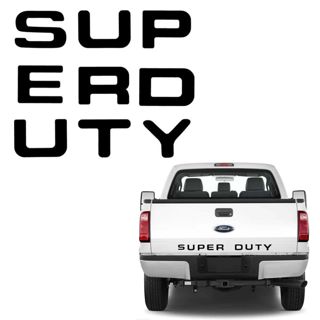 Black Thin Vinyl Super Duty Letter Inserts Sticker for 2008 2009 2010 ...