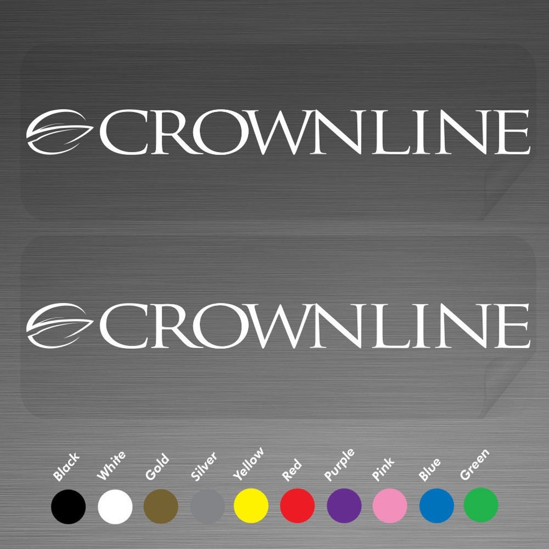 Crownline Boat Outboard Motor Marine Decals Vinyl Stickers Pair Set of ...