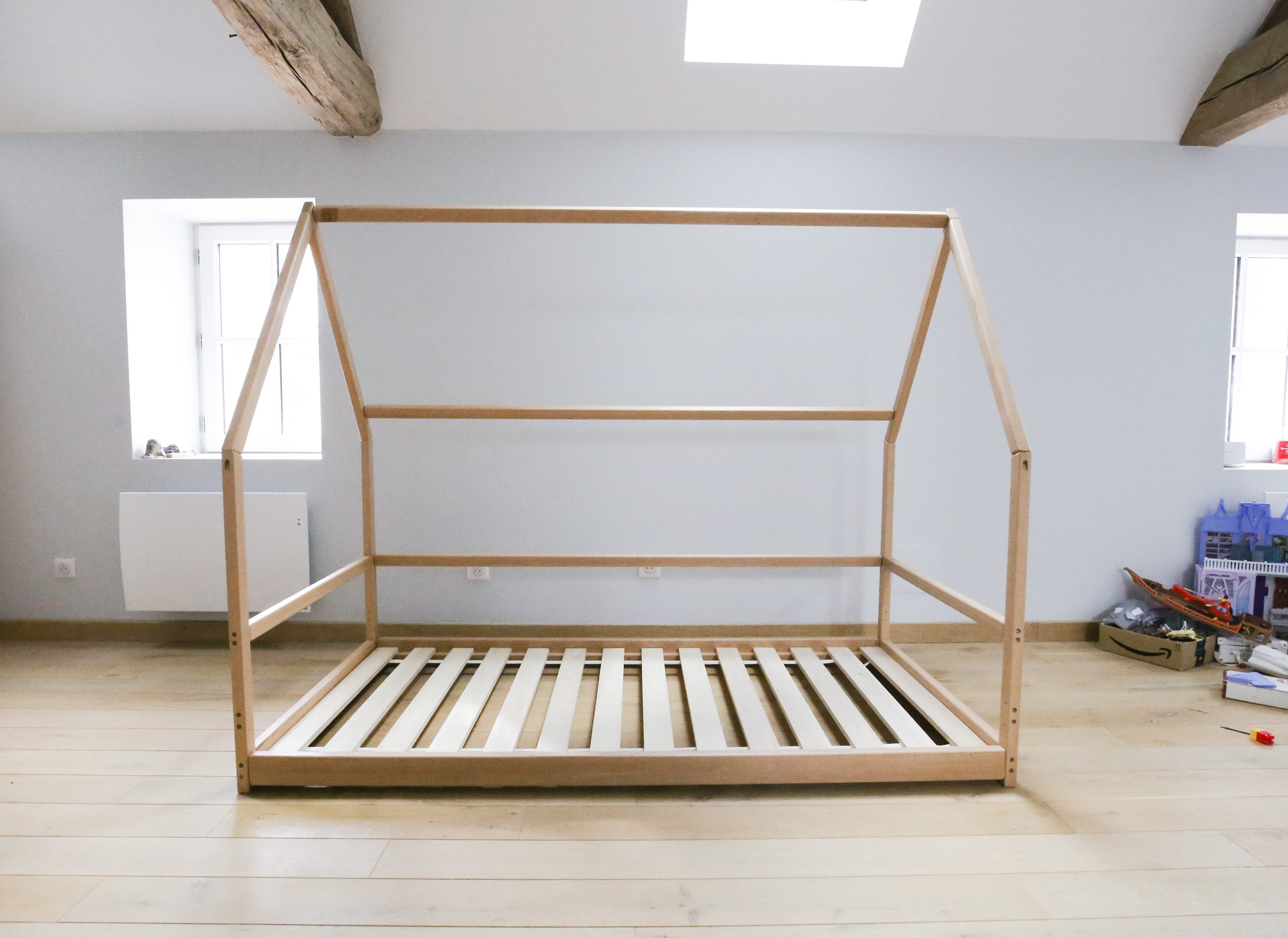 Montessori Bed Toddler Bed House Bed Frame Wooden Floor - Etsy