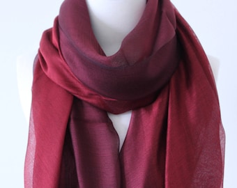 Long Red Scarf | Etsy