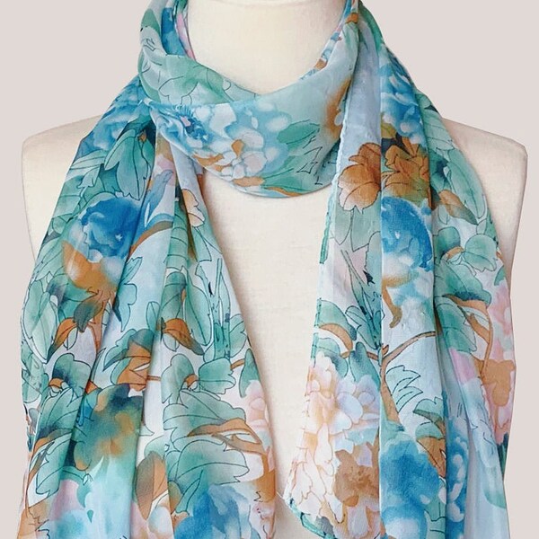 Turquoise Scarves - Etsy