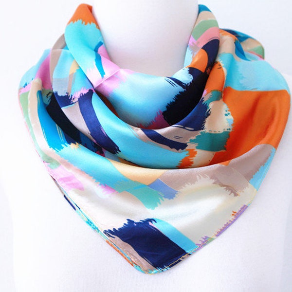 Orange Striped Scarf - Etsy