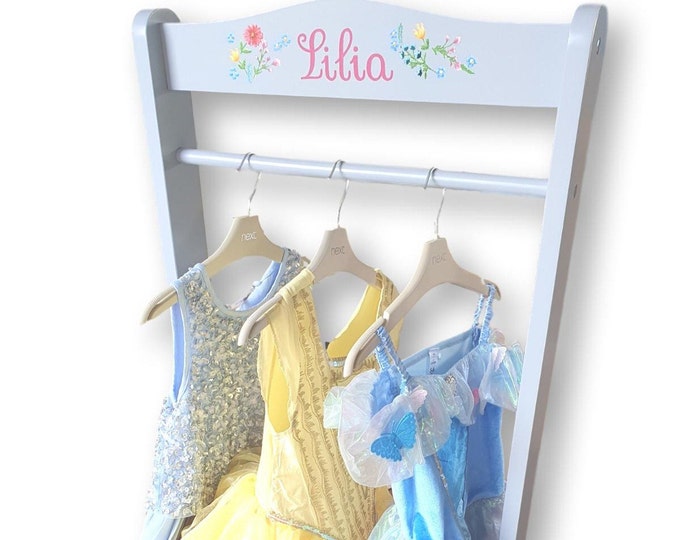 Dressing up Rail and Shoe Rack for Children Hand Painted - Etsy