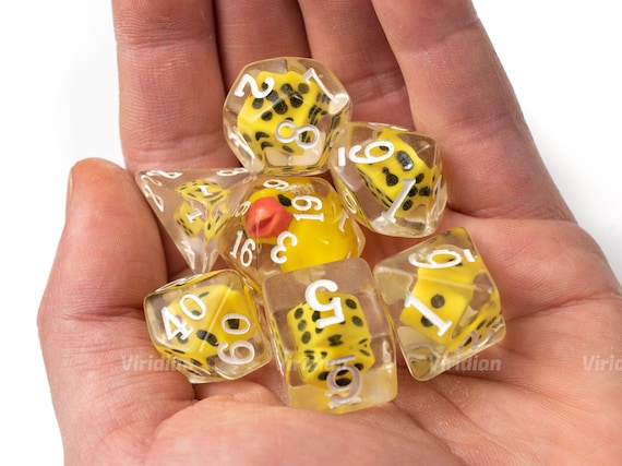 Dice Dice & Tile Games Games & Puzzles d20 Polyhedral dUCK dice set for ...