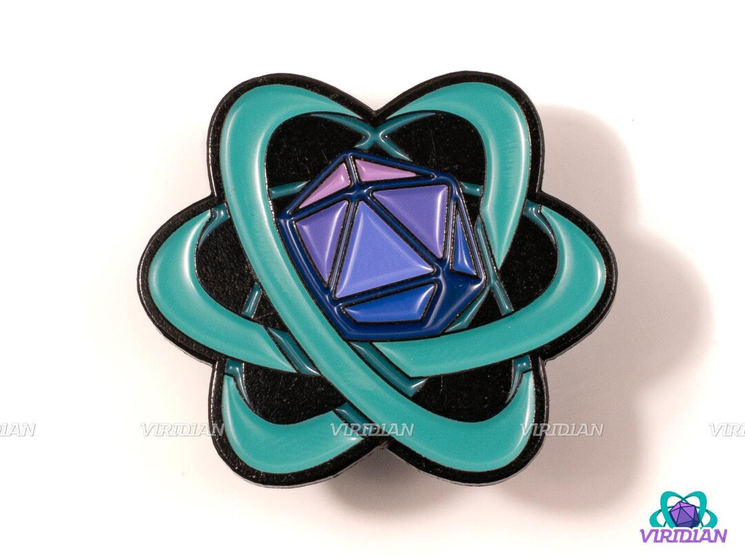 Pin Pals: Viridian Atom Logo | Metal Enamel Lapel Pin | D&D Inspired ...