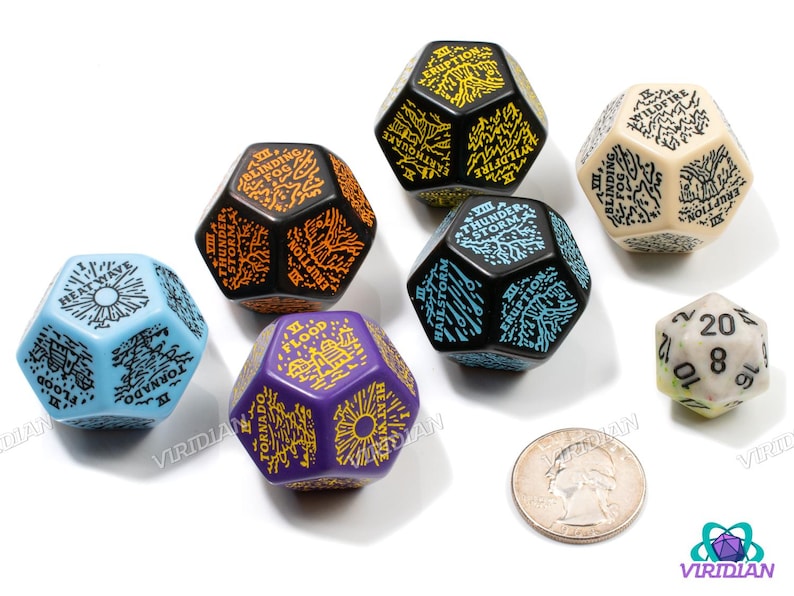 Severe Weather D12 Dice: Acts of God, D&D Improv (30mm) | Giant D12 - Etsy