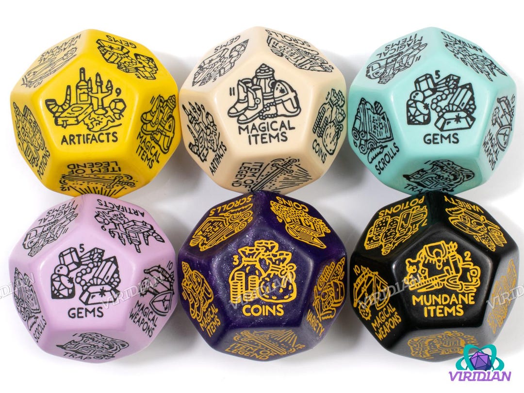 Treasure Generator Die | Random D&D Loot/reward Trove Dice, 30mm ...