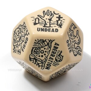 Monster Generator Die | D&D Random Encounter Creation Dice, Enemies ...