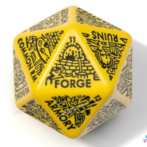 Dungeon Room Generator Die: Acrylic D20 for D&D | Giant D12 (1) - Etsy