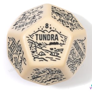 D&D Overworld Map Biome Dice | 30mm Acrylic Geography Generator | Giant ...