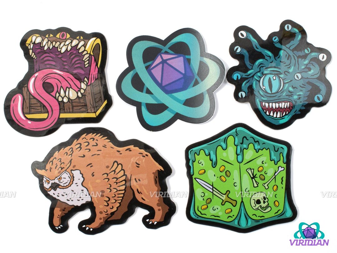 Dnd Inspired Sticker Medley 5 Stickers 1 of Each Sticker We Have D&D ...
